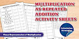 Second Grade Multiplication as Repeated Addition Worksheet