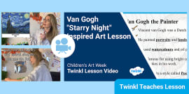 Van Gogh's Starry Night KS1 - Starry Night Lesson Plan