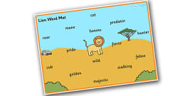 Safari Meerkat Word Mat (teacher made)