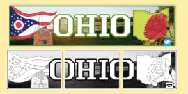 Ohio State Symbols Mindfulness Coloring Sheets - Twinkl