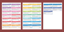 Australian Curriculum Year 7 English Outcomes Stickers