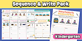 Kindergarten Planting a Seed Sequence and Write Worksheet