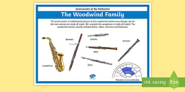 👉 Woodwind Musical Instruments Matching Activity - Twinkl