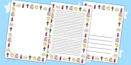 Religion Page Borders - religious education, RE, writing aid
