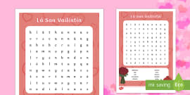 Spanish Valentine’s Day Word Search - Spanish resources
