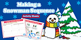 Procedural Writing Snowman Activity Sheet