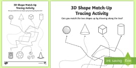 2D Shape Match-Up – Tracing Activity - Twinkl