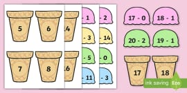 Ice Cream Representing Numbers 11 - 20 Sorting Activity