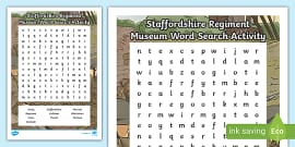 Items in a Museum Interactive Word Search (teacher made)