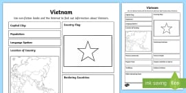 China Fact File Template | China Geography Worksheet (PDF)