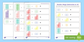 Skittles Subtraction From 10 Worksheet / Worksheet