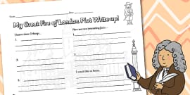 The Great Fire of London Newspaper Writing Template - writing