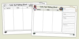 Little Red Riding Hood Story Review Writing Frame - Twinkl