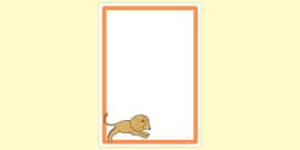 FREE! - Simple Blank Lion Page Border | Ready-made Page Borders