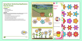 Spring Flower Garden Busy Bag Prompt Card and Resource Pack