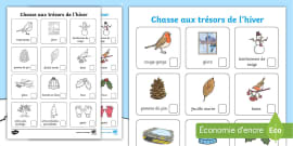 Cartes pour jeu de paires : L'hiver