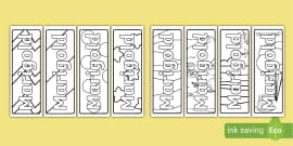 FREE! - Colton Mindfulness Name Colouring Bookmarks - Twinkl