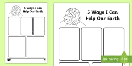 F-2 Protecting our Planet Worksheet (teacher made)