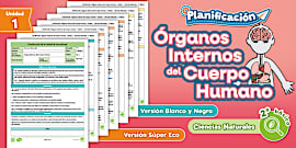 Actividad: órganos del cuerpo humano para imprimir