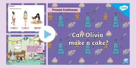 ESL Present Continuous Picture Description Activity - Twinkl