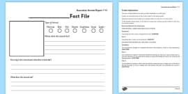Planning a Report Writing Template | Twinkl NZ