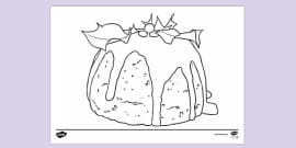 Christmas Pudding Poem Display Poster - Five Christmas Puddings in a Bakers