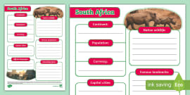 Explore: South Africa Activity Booklet (teacher made)