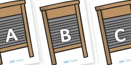 Alphabet Washing Line Display Cut Outs - Twinkl