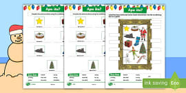 Body Parts Labelling Christmas Activity Pack - Indonesian