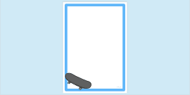 FREE! - Simple Blank Skate Park Page Border | Page Borders | Twinkl