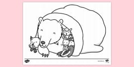FREE! - Mole in the Mitten Colouring Sheet | Colouring Sheets