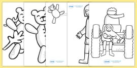 FREE! - Ted and Zog Colouring | Colouring Sheets - Twinkl