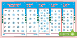 Christmas Counting in 10s Maze Activity (teacher made)