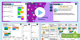 Year 5 Missing Number Problems Worksheet / Worksheet