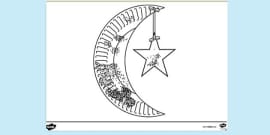 FREE! - Moon and Stars Colouring Sheet | Colouring Sheets