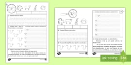 Trasarea literei „T” de mână - Fișă de activitate