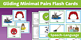 Fronting Minimal Pairs Flash Cards for SLP