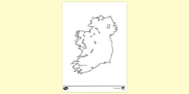 FREE! - Map of Ireland Showing Dublin Castle Colouring Sheet