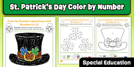 First Grade St. Patrick’s Day Ten Frame to 10 Worksheet