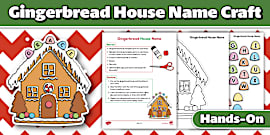 Gingerbread House 2D Shape Craft