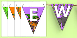 👉 Welcome to Year Three Bunting Jungle Themed - Twinkl