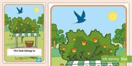 FREE! - Orange Fruit Themed Book Cover (teacher made)