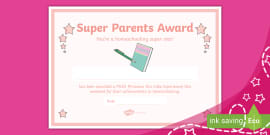 Most Valuable Parent Certificate - Parents - F-6 - Twinkl