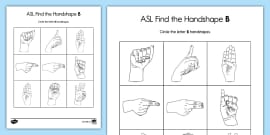 ASL Find the Handshape Letter F (teacher made) - Twinkl