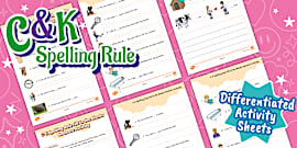C-K Spelling Rule Sorting Activity | F-2 Literacy | Australia