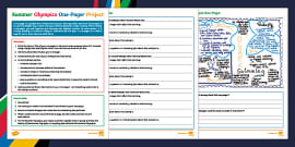 Summer Olympics Athlete Biography Worksheet | Twinkl