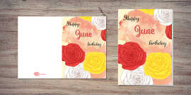 KS1 June Birthday Card | Twinkl Party (teacher made)