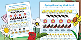 Spring Flowers Game for Counting to 10 Spring Activities