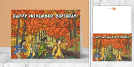 KS1 November Birthday Card | Twinkl Party (teacher made)