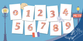 👉 French Themed A4 Display Numbers (teacher made)